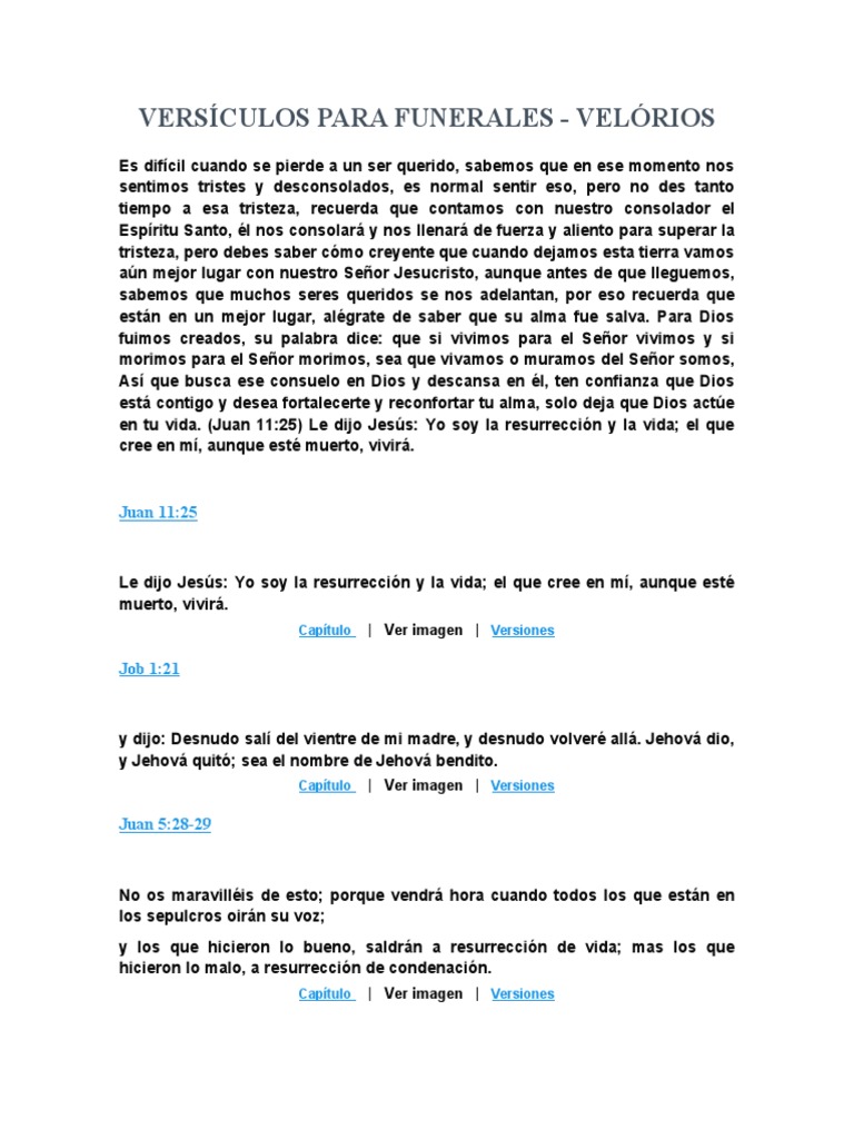 Versículos para Funerales | PDF | Cristo (título) | Muerte