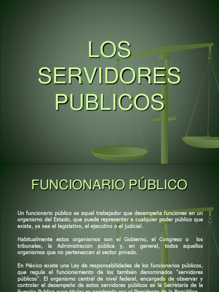 Los Servidores Públicos | PDF | Servicio Civil | Federación