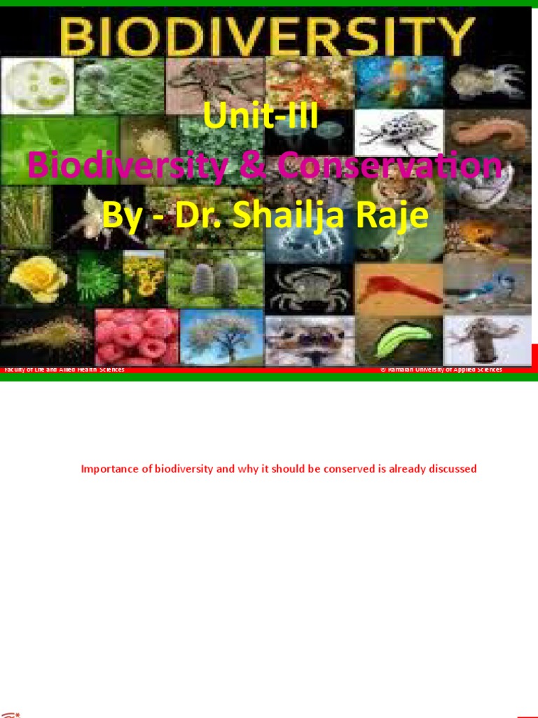 Unit_3_Biodiversity_&_Conservation | PDF | Cites | Biodiversity
