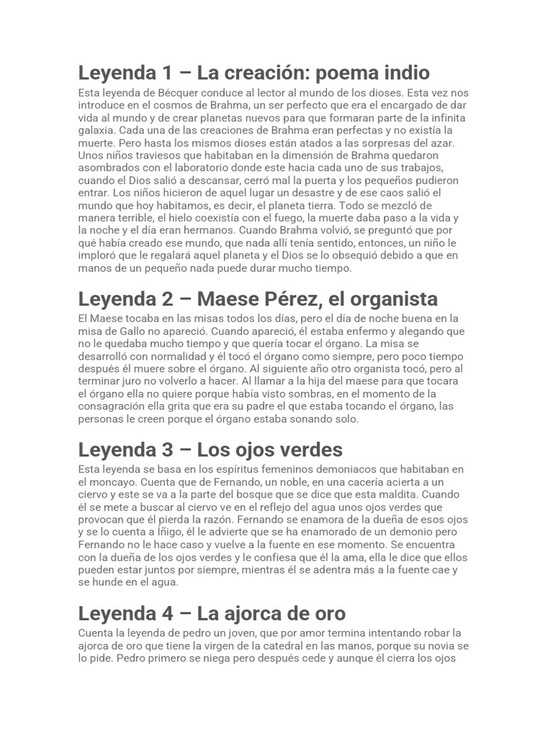 Leyendas de Bequer | PDF | Amor | Feudalismo