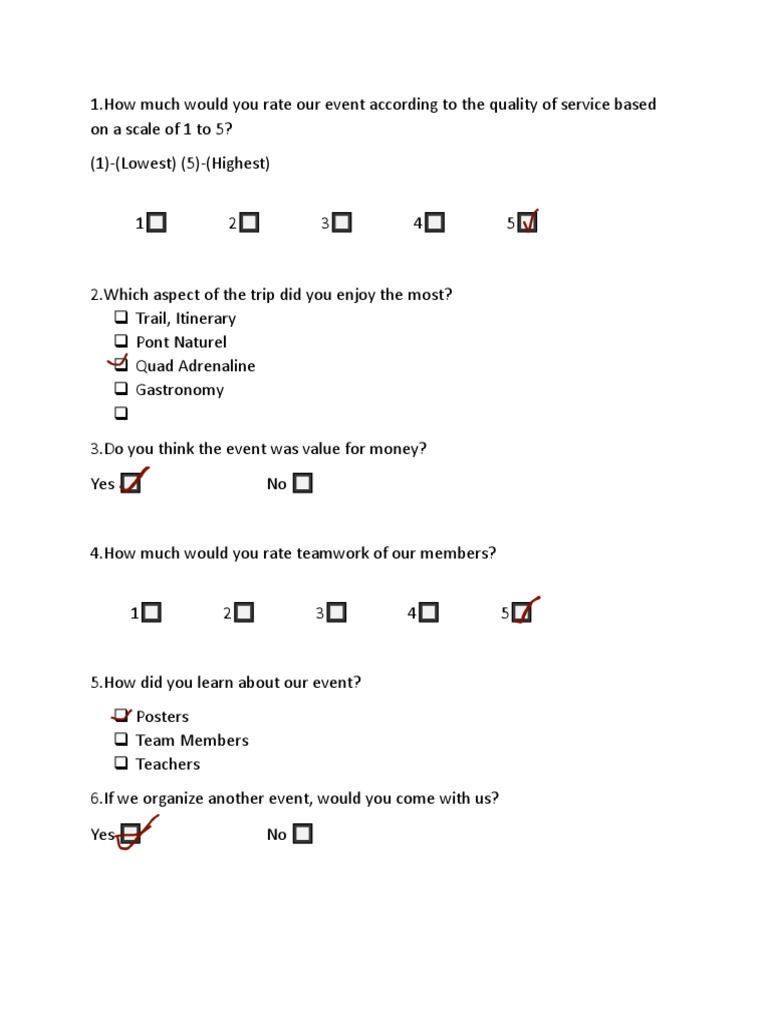 Document Survey For Travel Tourism | PDF