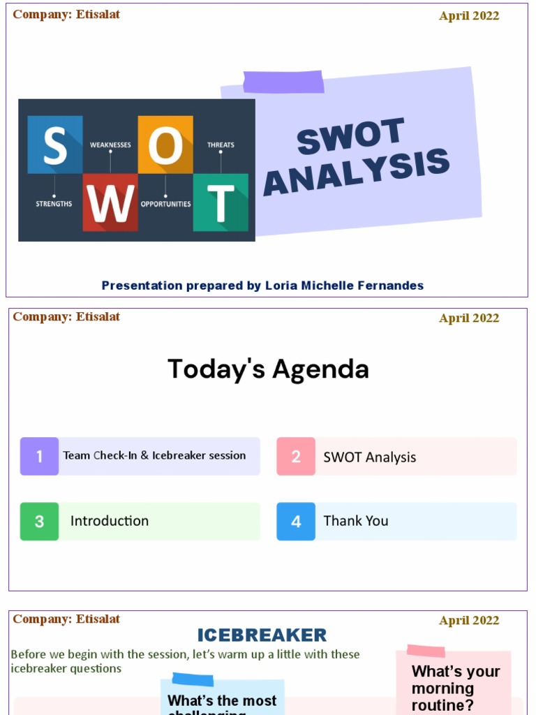 Loria Michelle Fernandes SWAT Analysis Presentation | PDF | Swot Analysis | Economies