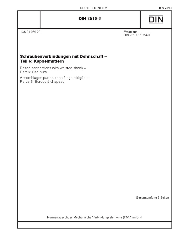 Din 2510-6 2013-05 | PDF