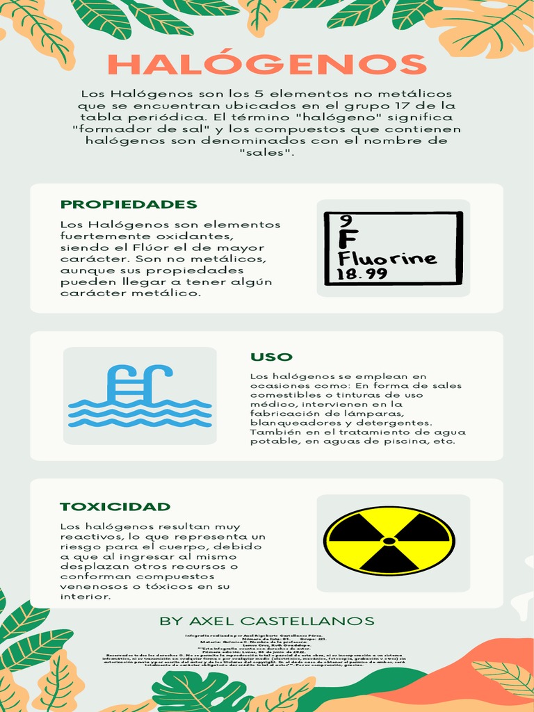 Infografía de Halógenos. | PDF | Naturaleza | Conjuntos de elementos ...