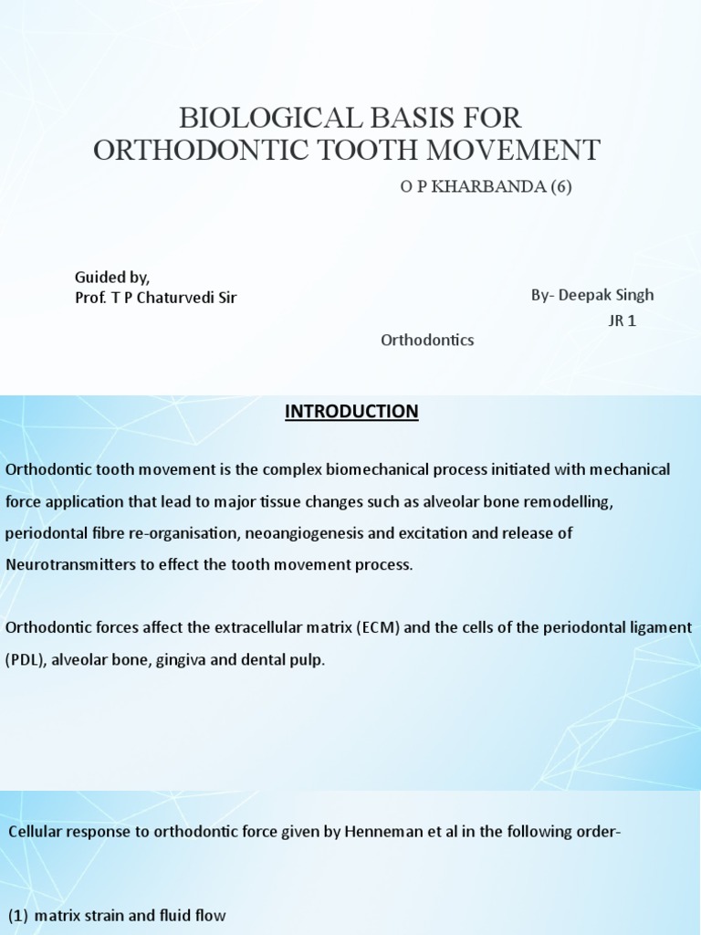 Biological Basis For Orthodontic Tooth Movement | PDF | Extracellular ...