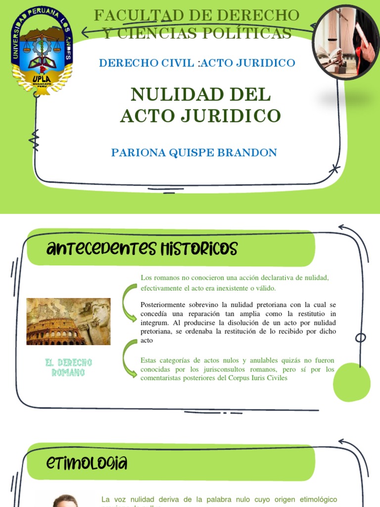 Monografia-Nulidad Del Acto Juridico | PDF | Nulo (ley) | Justicia