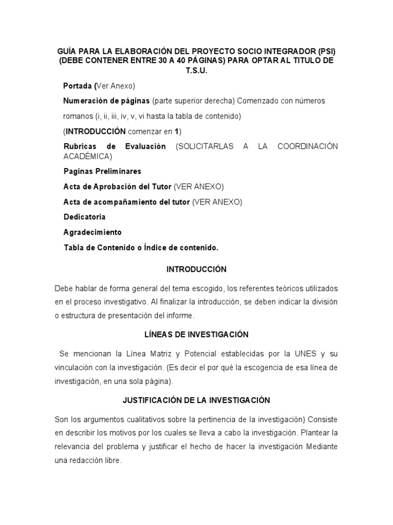Guía para La Elaboración Del Proyecto Socio Integrador Por Fases-1 ...