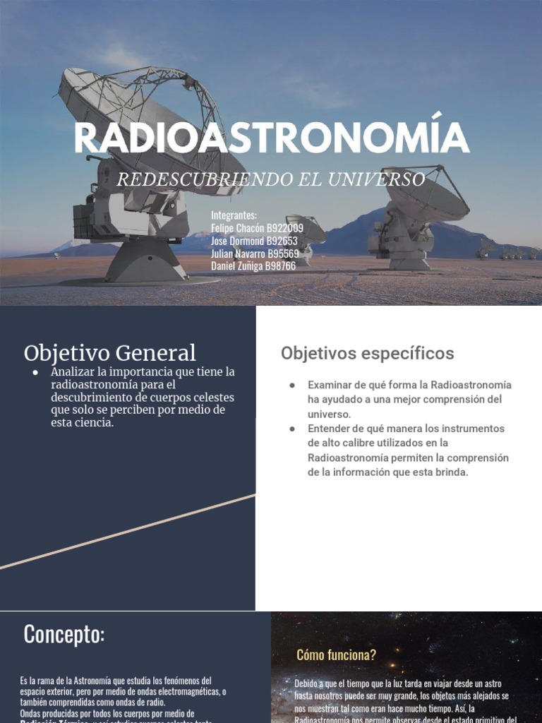 PRESENTACIÓN FINAL Radioastronomía | PDF | Naturaleza | Science