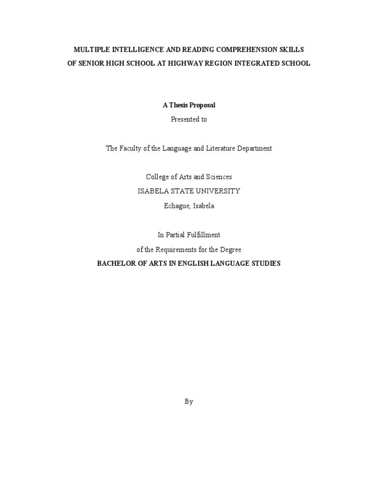 Multiple Intelligences and Reading Skills | PDF | Reading Comprehension ...