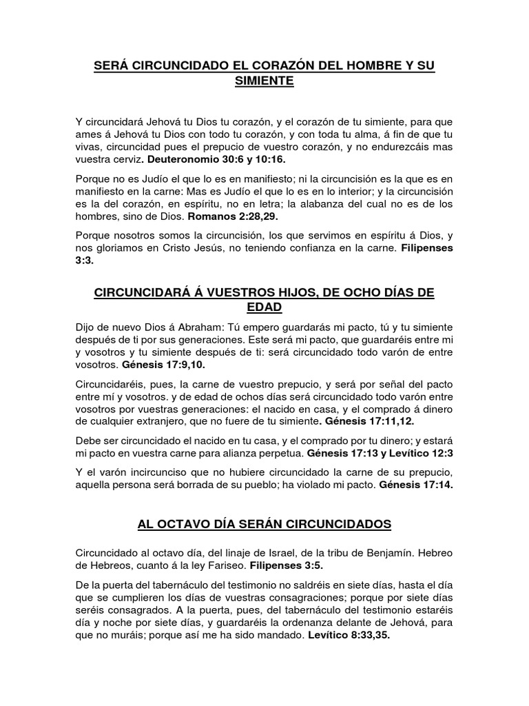Sera Circuncidado El Corazon | PDF | Circuncisión | Cristo (título)