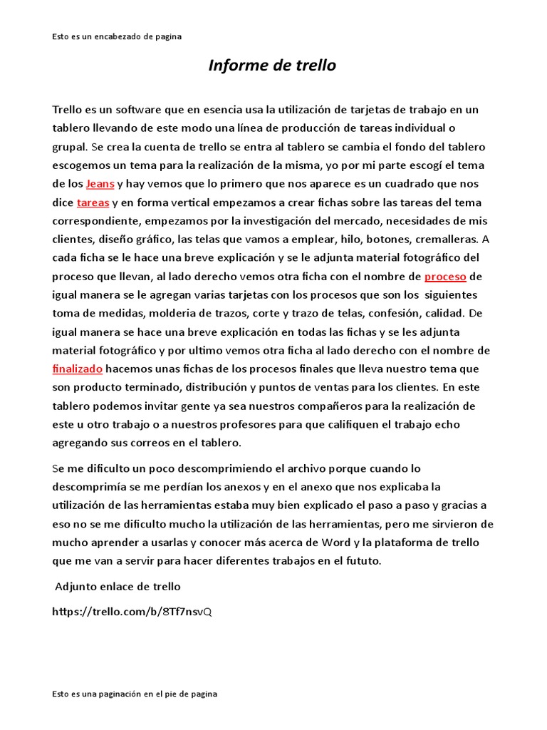 Informe de Trello 2 | PDF