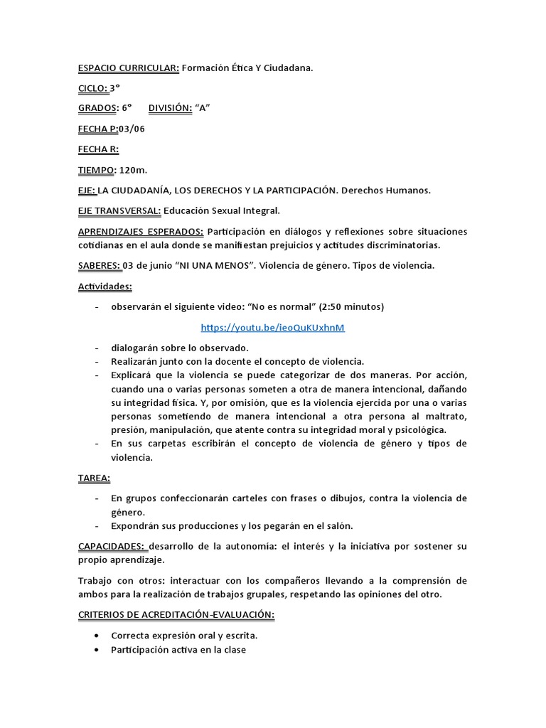 Plan Esi | PDF | Violencia | Evaluación
