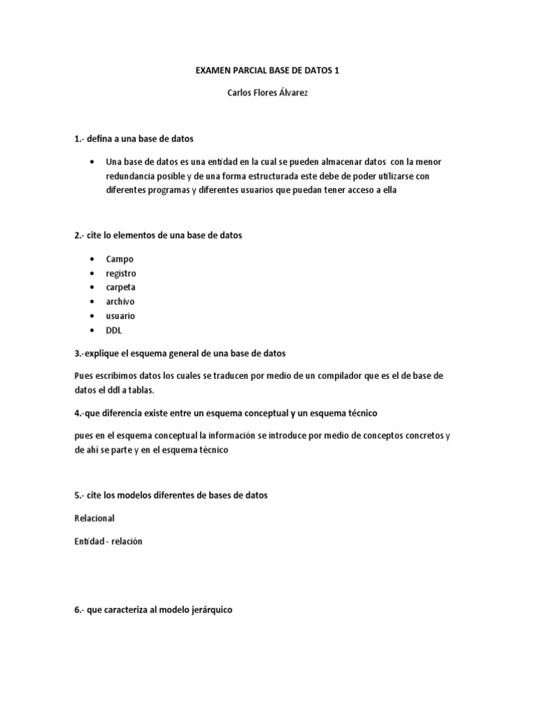 Elementos clave de las bases de datos: modelo relacional, tipos de ...
