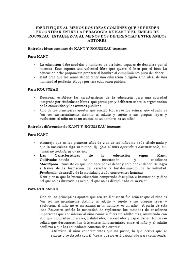 Kant y Rousseau | PDF | Jean-Jacques Rousseau | Immanuel Kant