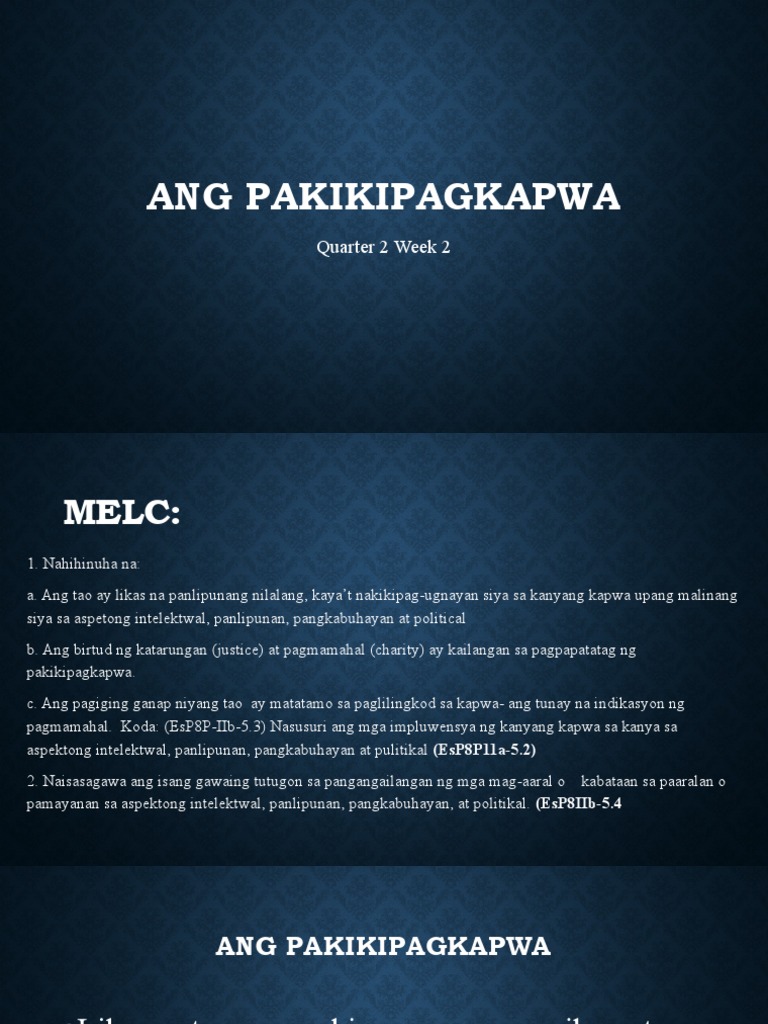 Ang Pakikipagkapwa-W2 | PDF