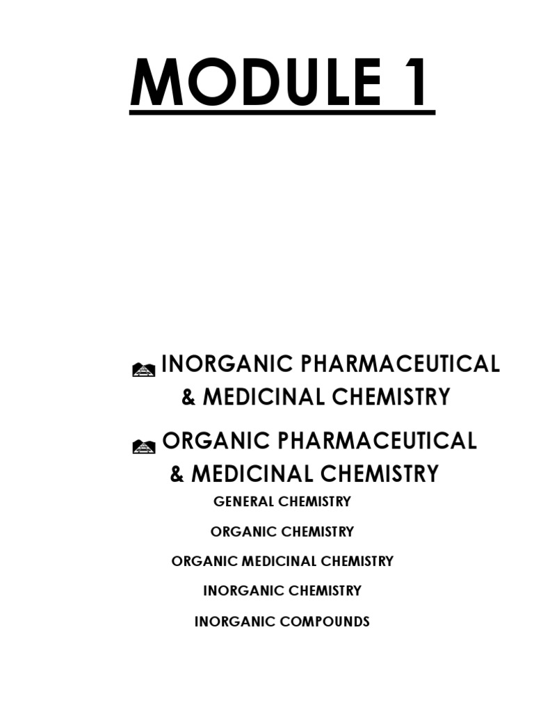 Inorganic Pharmaceutical & Medicinal Chemistry Organic Pharmaceutical ...