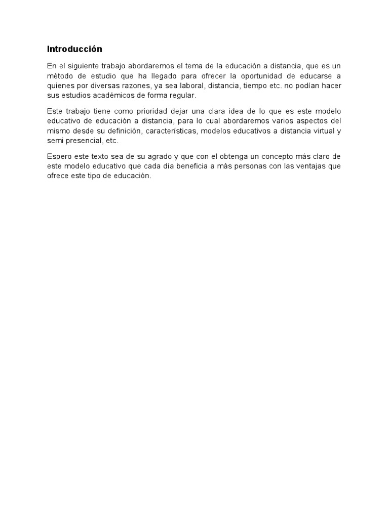 Educación a Distancia: Definición y Características | PDF | Educación a ...