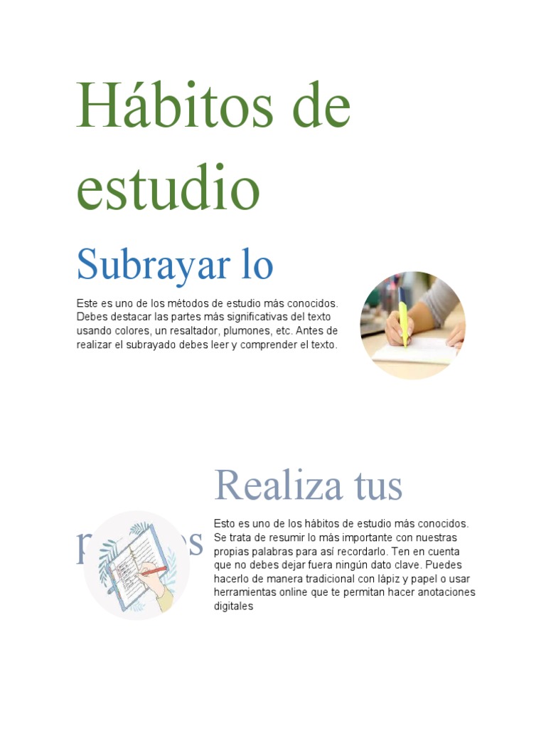 Hábitos de Estudio | PDF