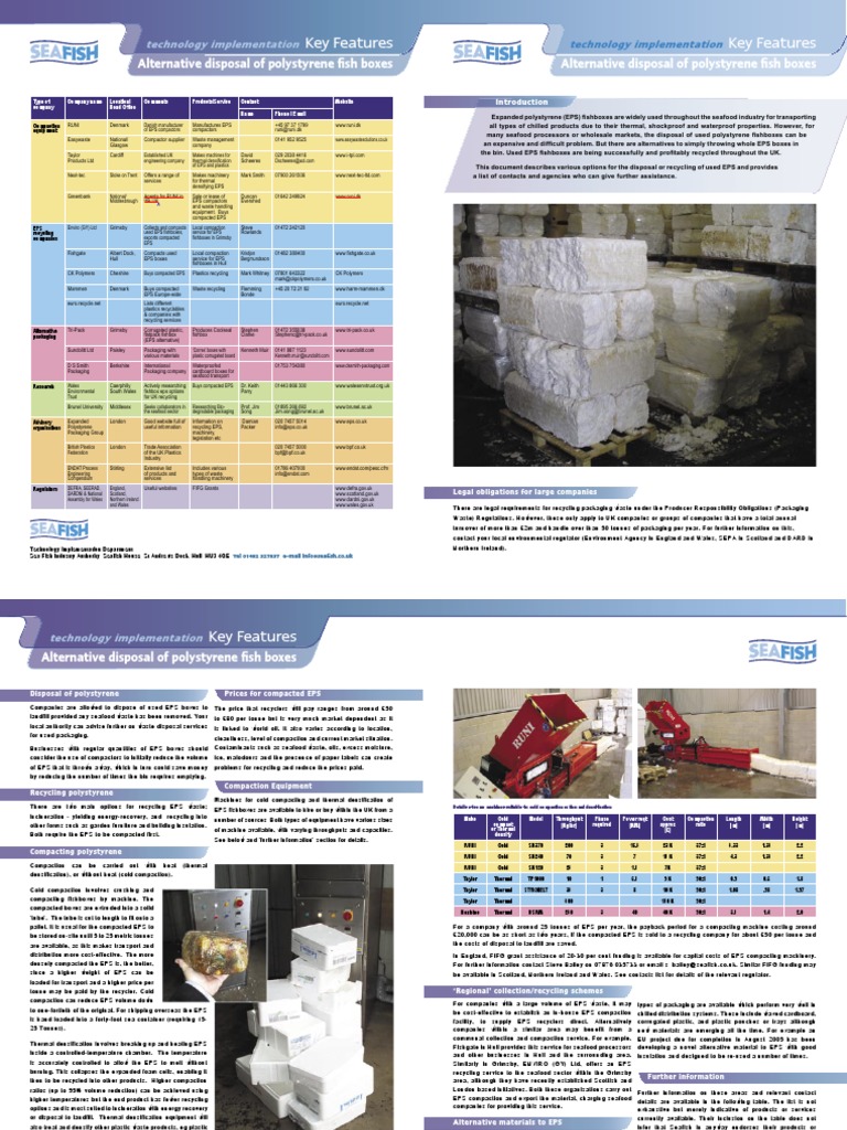 Alternative Disposal of Polystyrene Fish Boxes | PDF | Recycling ...