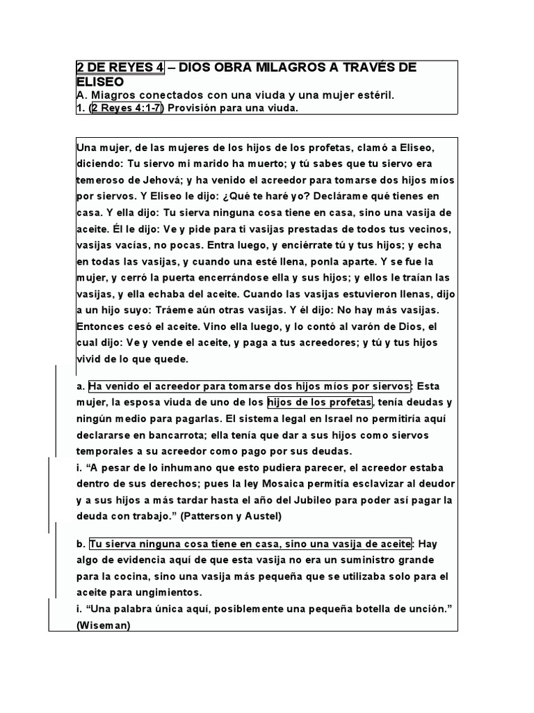2 de Reyes 4 | PDF