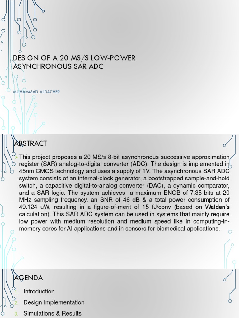 (PPT) Design of A Low-Power Asynchronous SAR ADC in 45 NM CMOS ... (PPT) Design of A Low-Power Asynchronous SAR ADC in 45 NM CMOS ...