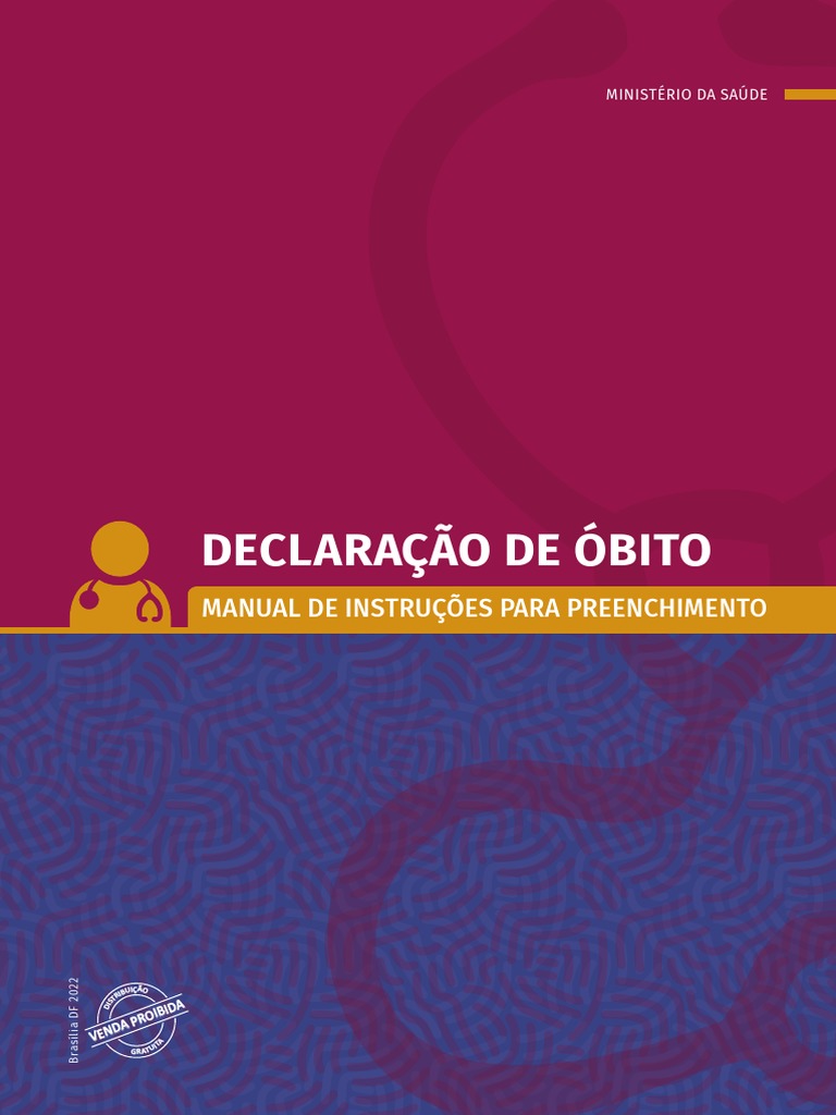 Manual de Preenchimento da Declaração de Óbito | PDF | Morte ...