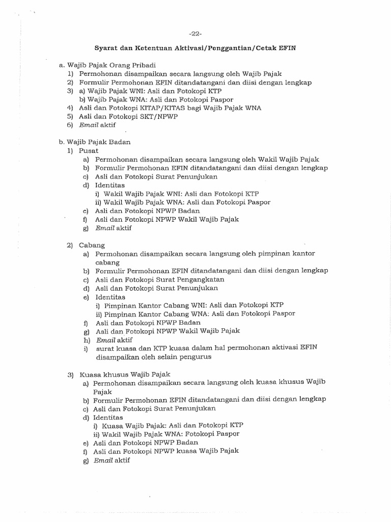Panduan Permohonan EFIN Wajib Pajak | PDF | Pengelolaan Keuangan & Uang