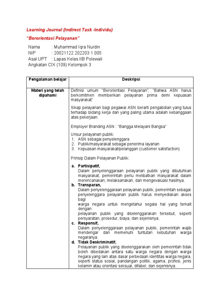 Learning Journal | PDF