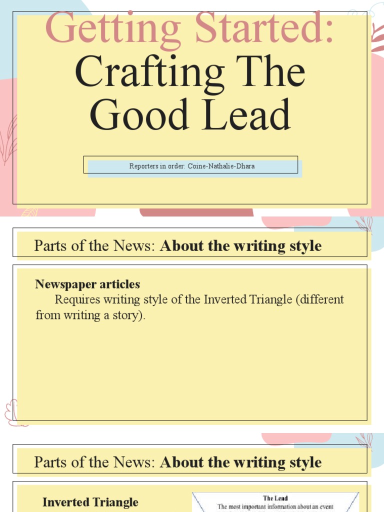 Crafting The Good Lead | PDF | News | Cognitive Science