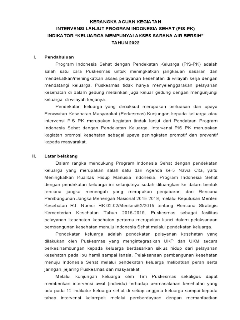 Kak Intervensi Pispk 2022 - Sab | PDF