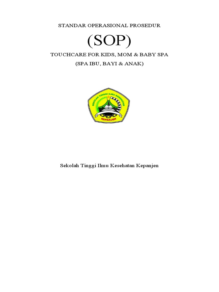 SOP Baby Spa dan Terapi Bayi | PDF | Pengembangan Diri | Kesehatan Holistik