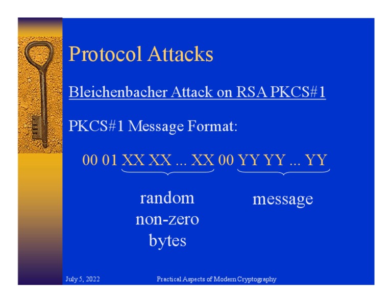 Protocol Attacks: Bleichenbacher Attack On RSA PKCS#1 PKCS#1 Message Format | PDF