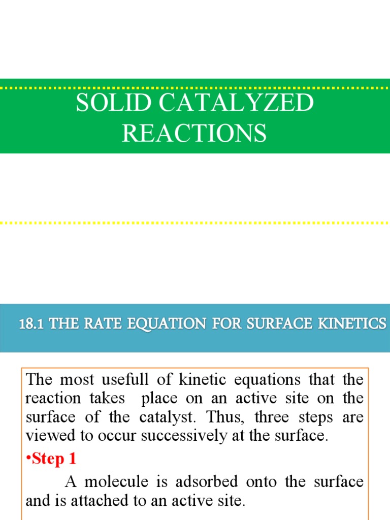 CRE - Solid Catalyzed Reaction | PDF | Reaction Rate | Chemical Reactor