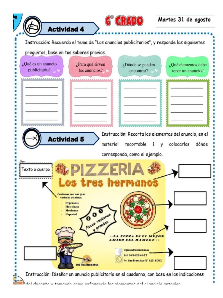 Actividades para Imprimir | PDF