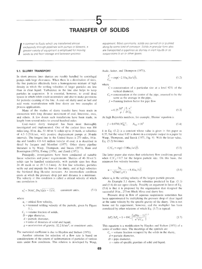 Solid Transport | PDF