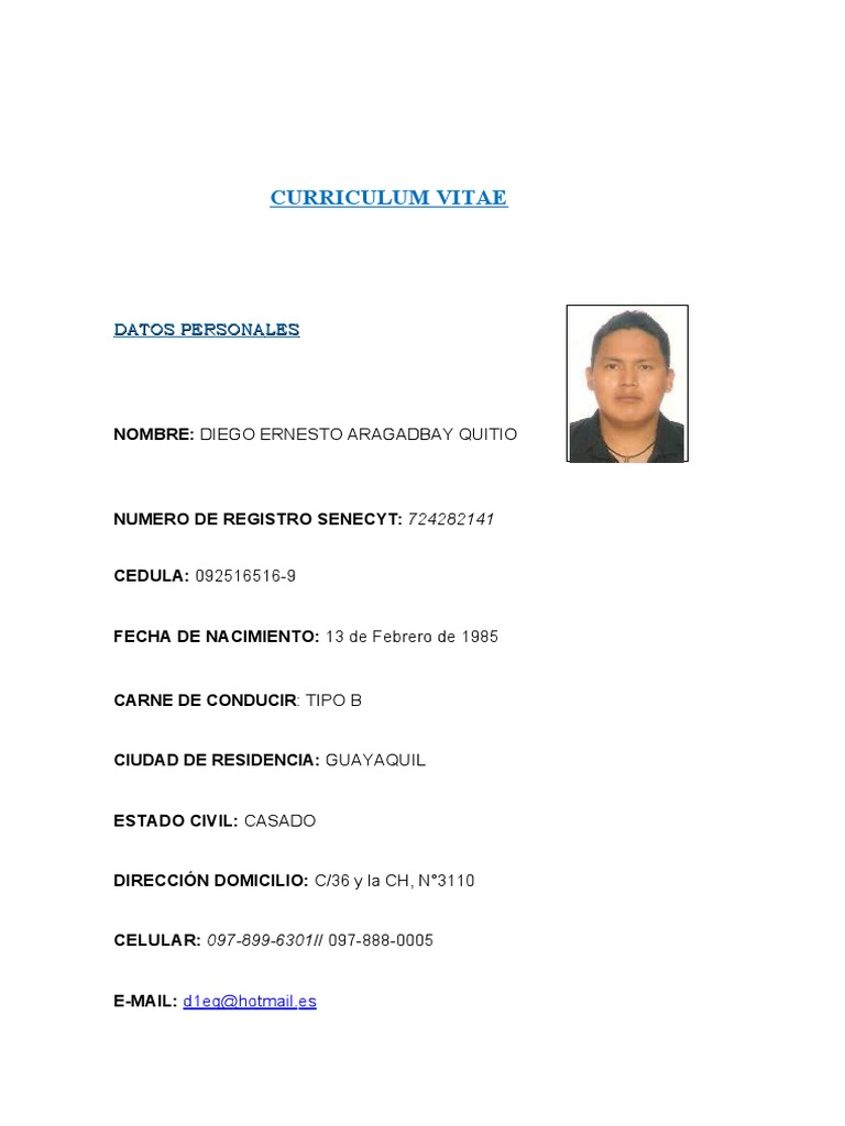 Curriculum Diego | PDF