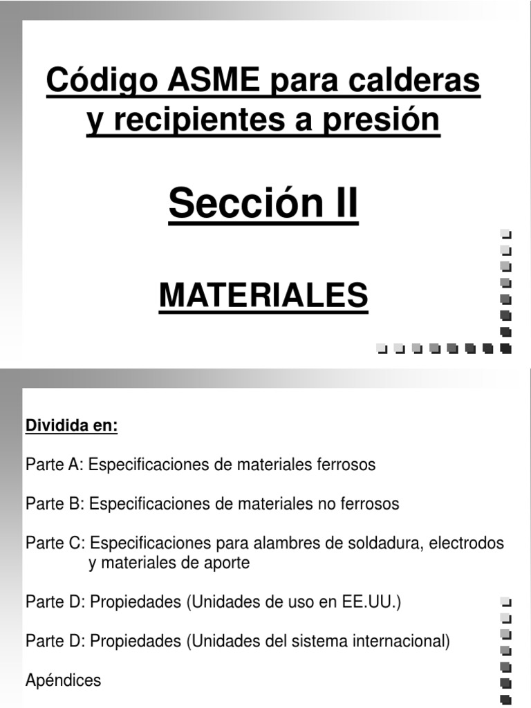 Código ASME Sección II: Materiales | PDF | Acero | Aleación