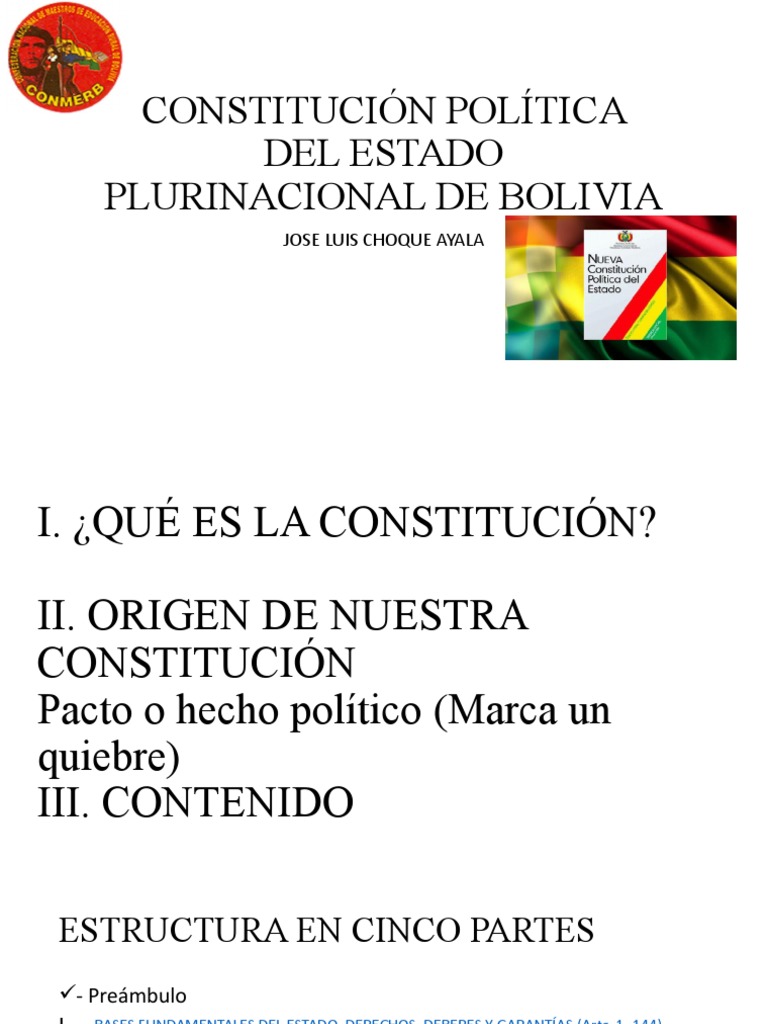 Constitución Política Del Estado Plurinacional de Bolivia | PDF ...