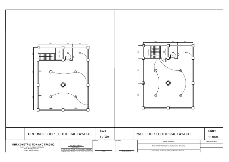 Ground Floor Electrical Lay-Out 2Nd Floor Electrical Lay-Out | PDF