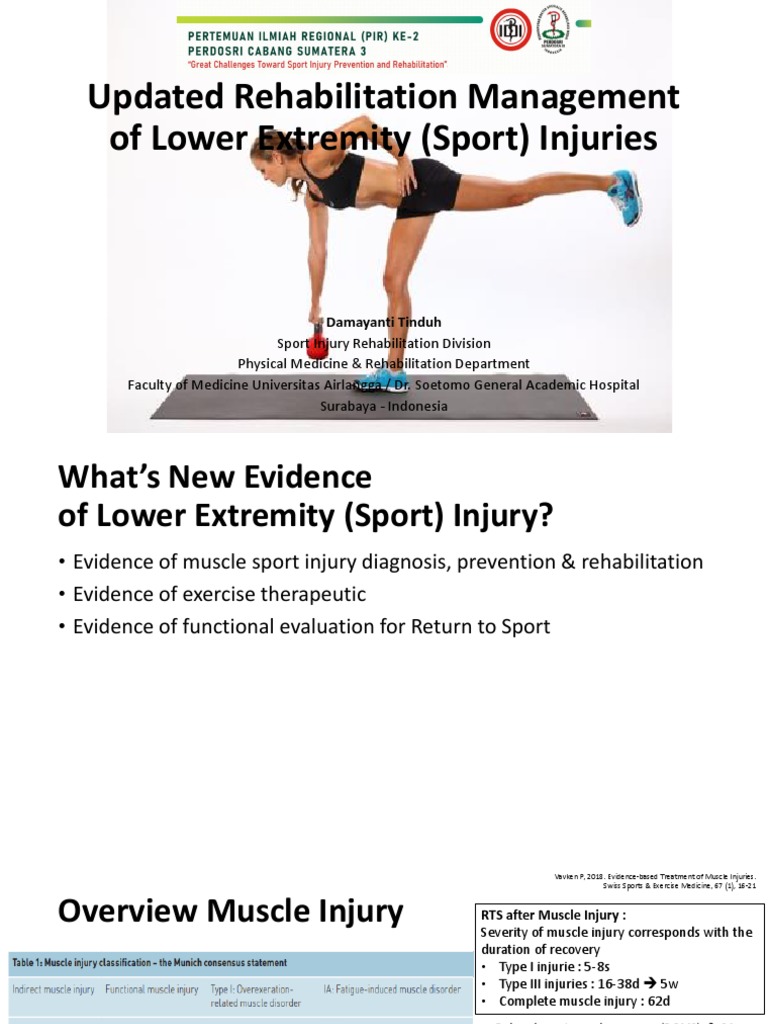 Updated Rehabilitation Management of Lower Extremity Injuries - Dr. Dr ...