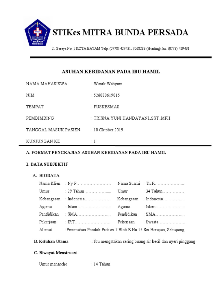 Dokumentasi Kebidanan | PDF | Kesehatan Holistik