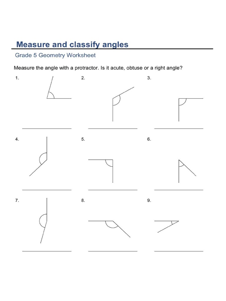 Geometry worksheet 1 . | PDF