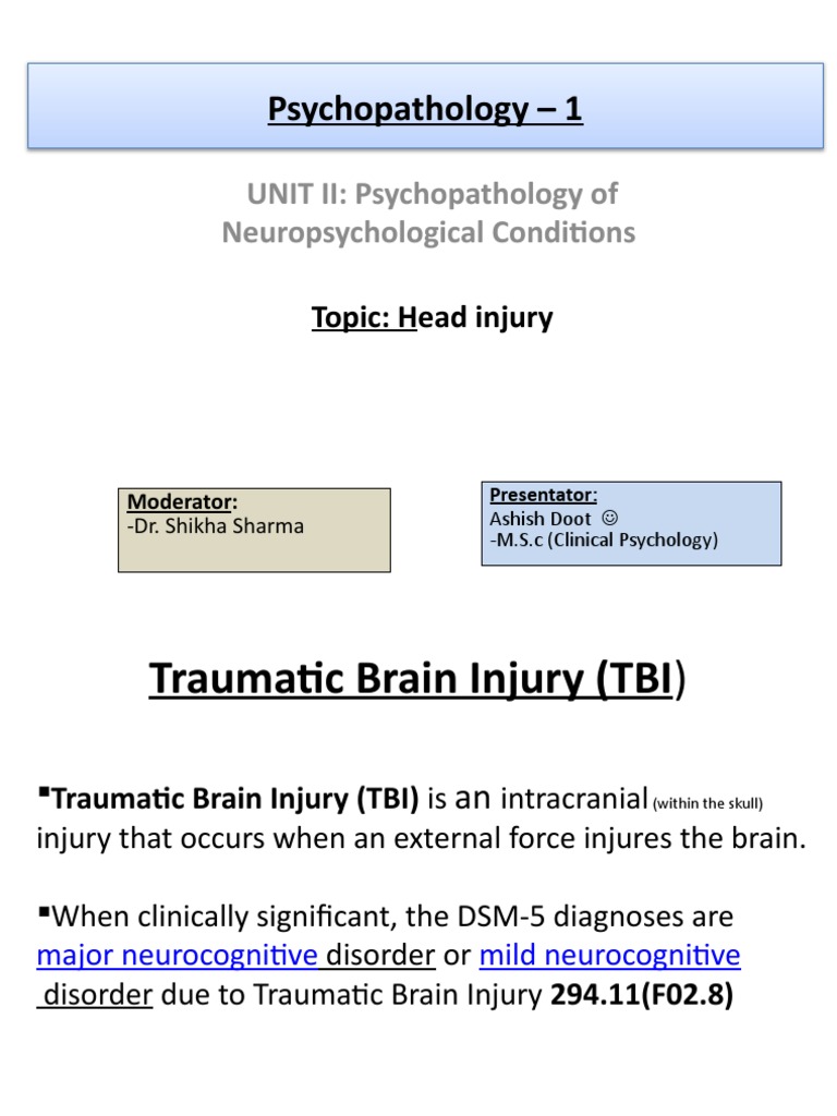 Traumatic Brain Injury (TBI) | Download Free PDF | Traumatic Brain ...