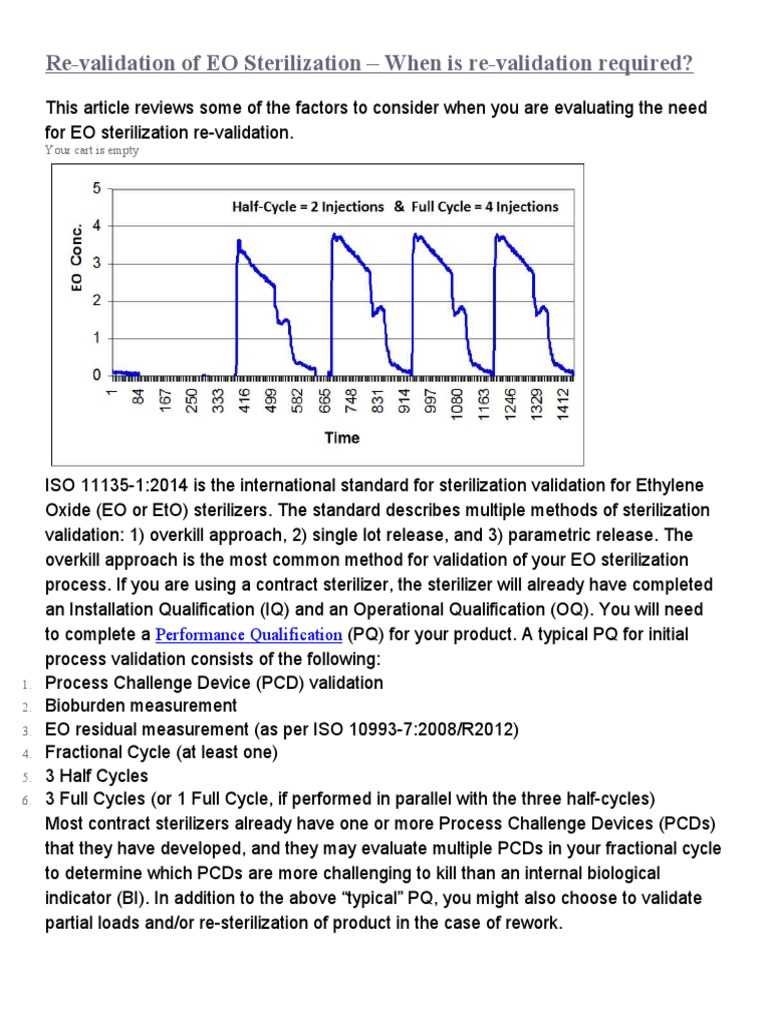 Revalidation of EO Sterilization | PDF | Sterilization (Microbiology ...