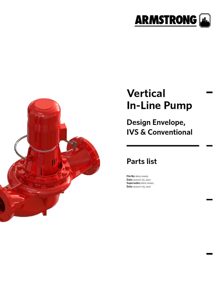 Vertical In-Line Pump: Design Envelope, IVS & Conventional Parts List ...
