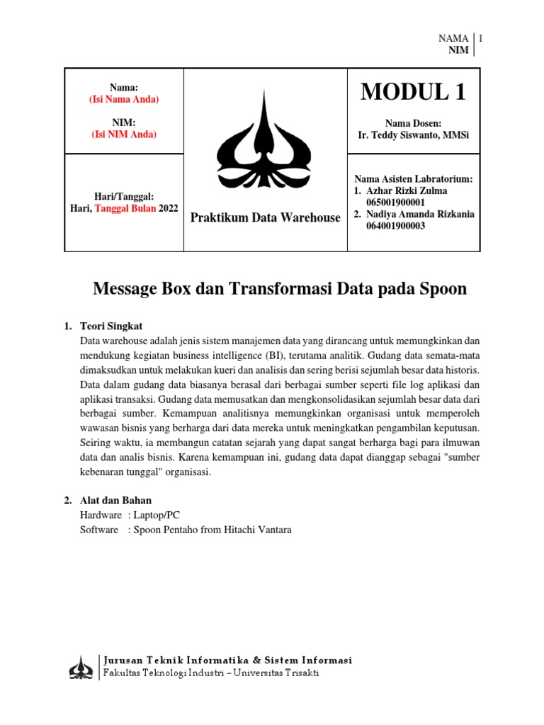 Modul 1 - Data Warehouse | PDF Modul 1 - Data Warehouse | PDF