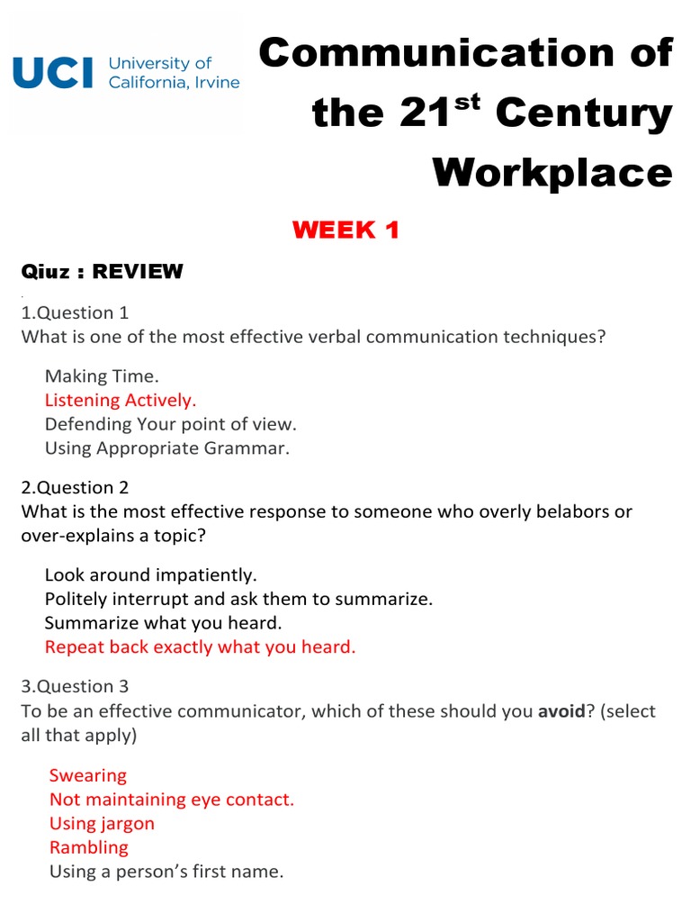 Effective Communication Techniques in the Workplace | PDF ...