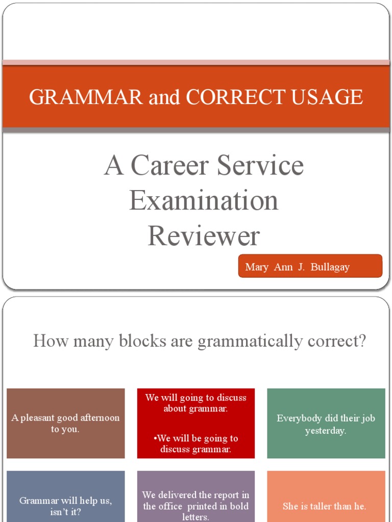 Grammar and Correct Usage | PDF | Adjective | Verb