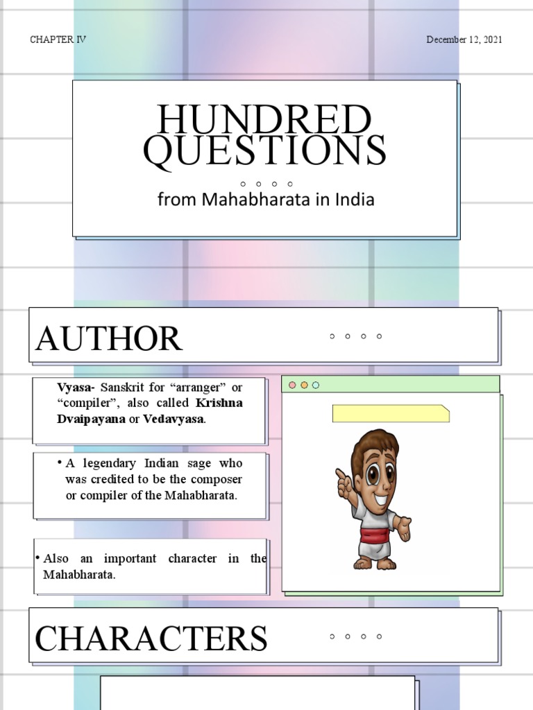 Hundred Questions: From Mahabharata in India | PDF