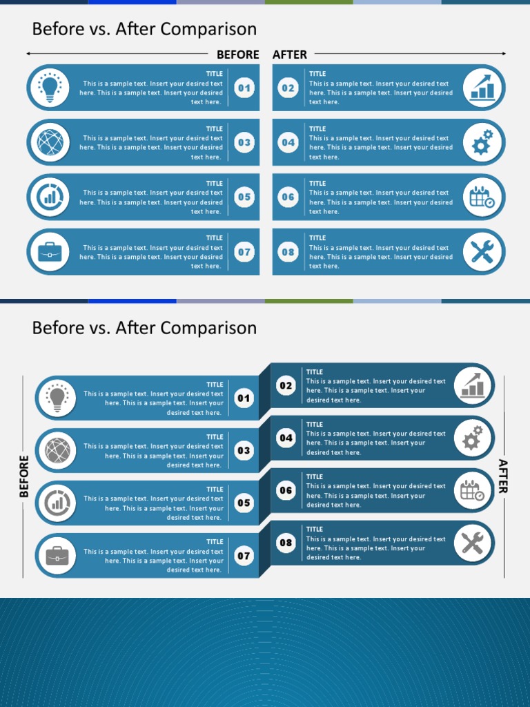 01 Before and After Comparison Powerpoint Template 16x9 | PDF